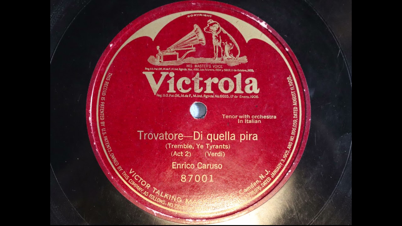 Trovatore - Di Quella Pira | Enrico Caruso - YouTube