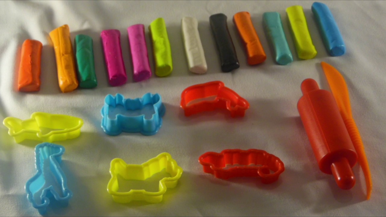 MODELING CLAY LEARN COLORS AND ANIMAL SHAPES crayola dog learning - YouTube