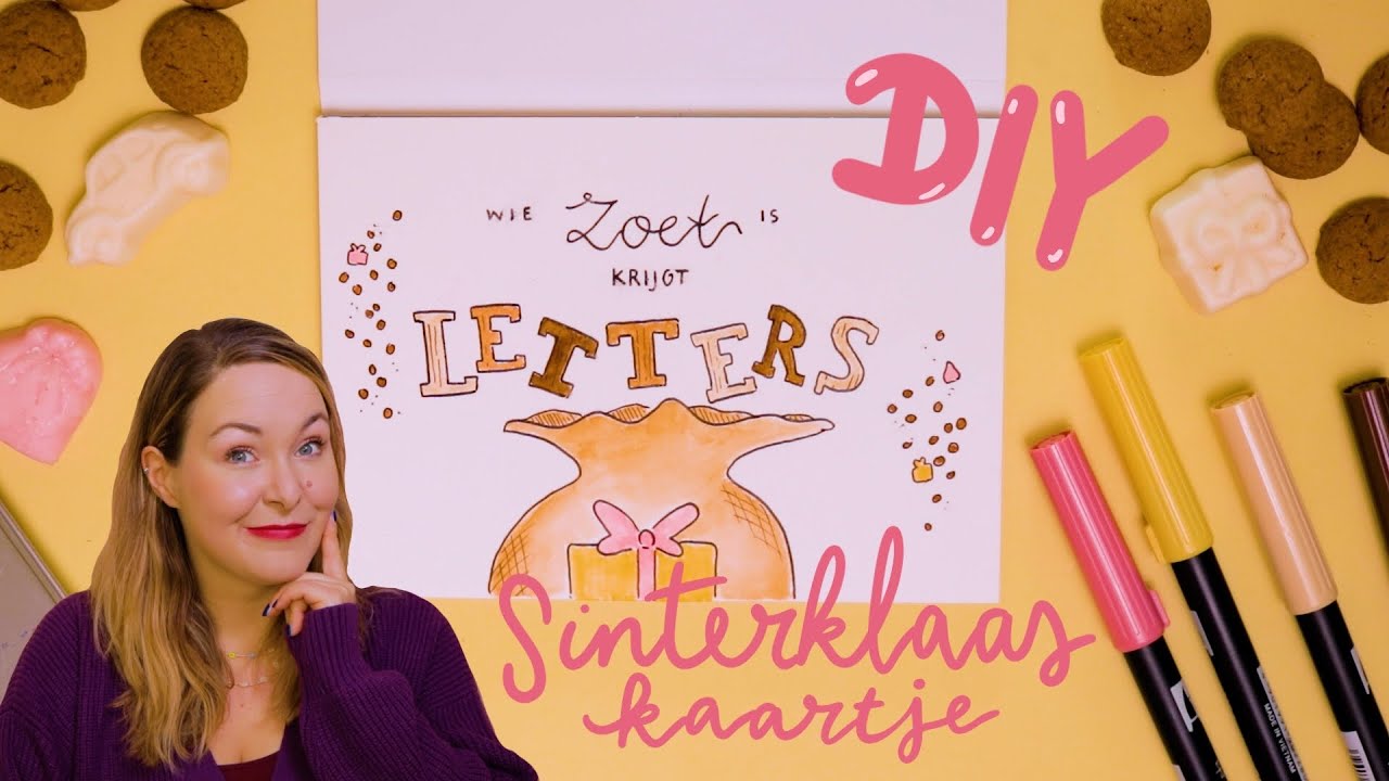 Sinterklaas kaartje maken 🎁 Tekenen & Kletsen 🥰 DIY - YouTube