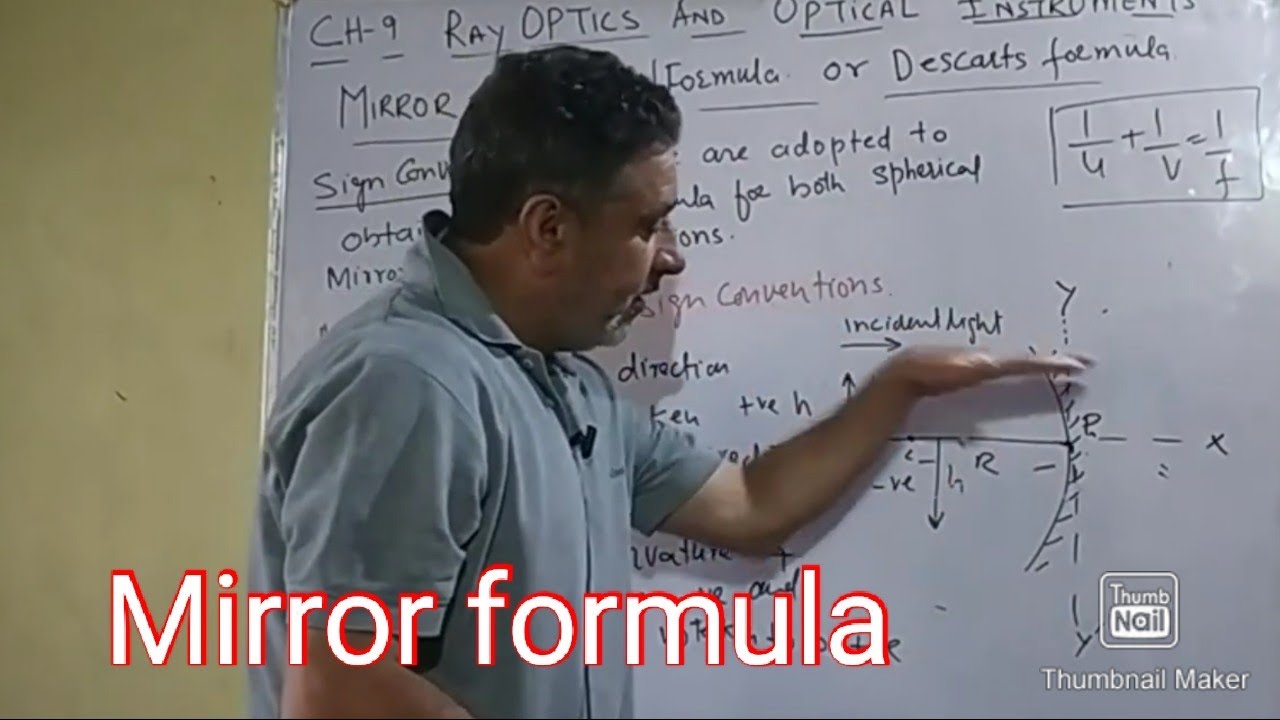 mirror formula/ equation class_12th physics chapter_9 optics - YouTube