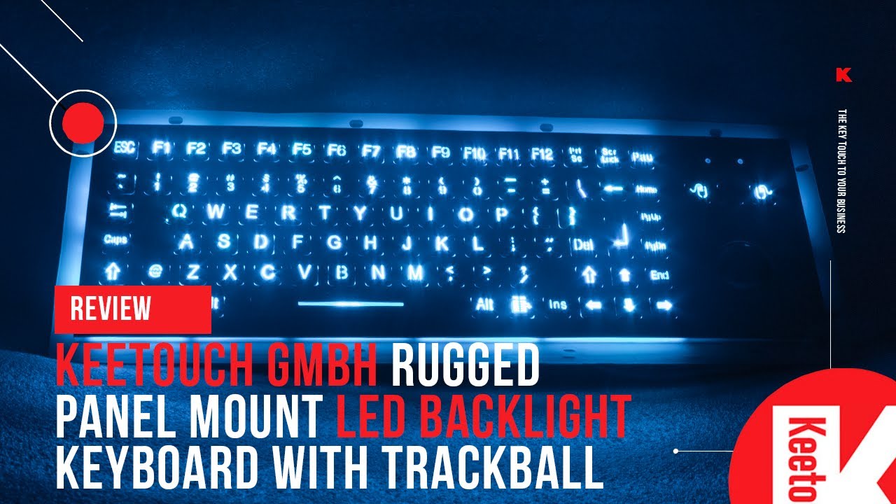 Overview: Rugged panel mount LED backlight keyboard with trackball ...