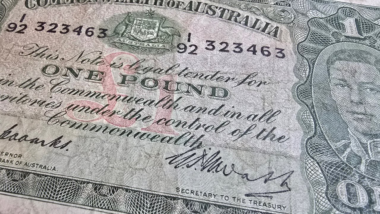 Australia 1 Pound 1949 Banknote - YouTube