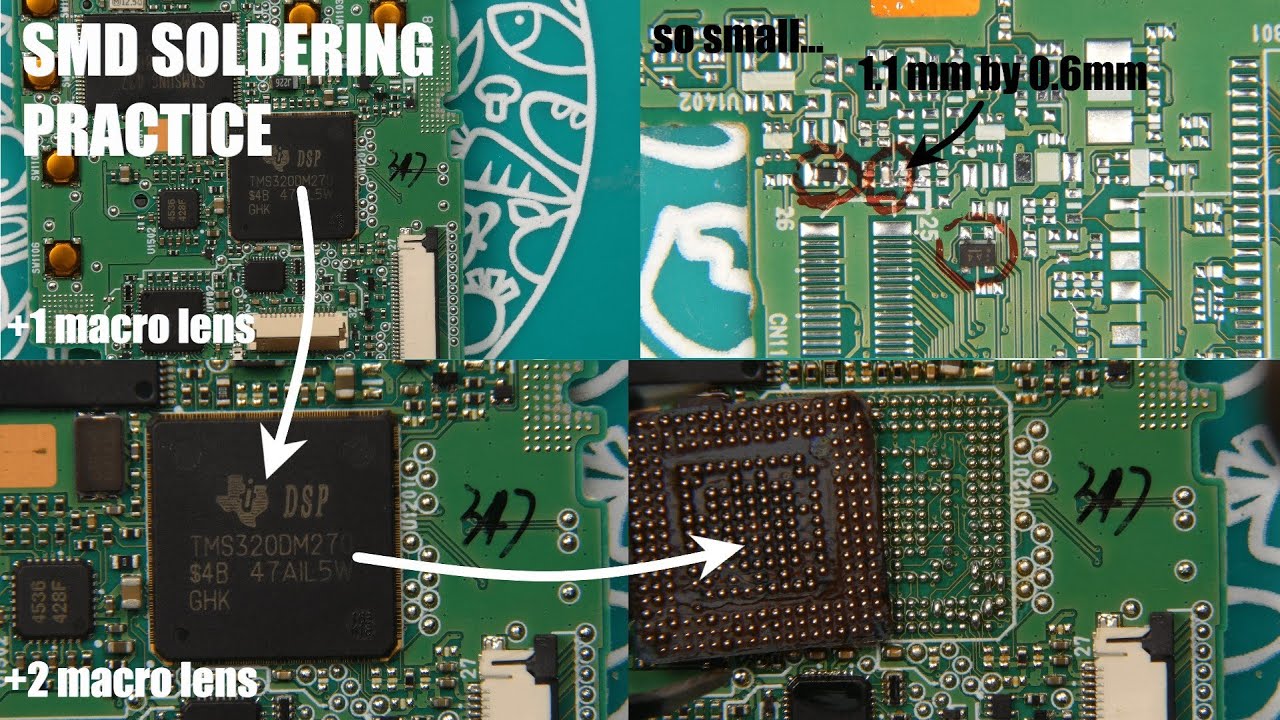 More SMD Soldering Practice (Macro Lens = Microscope?!) - YouTube