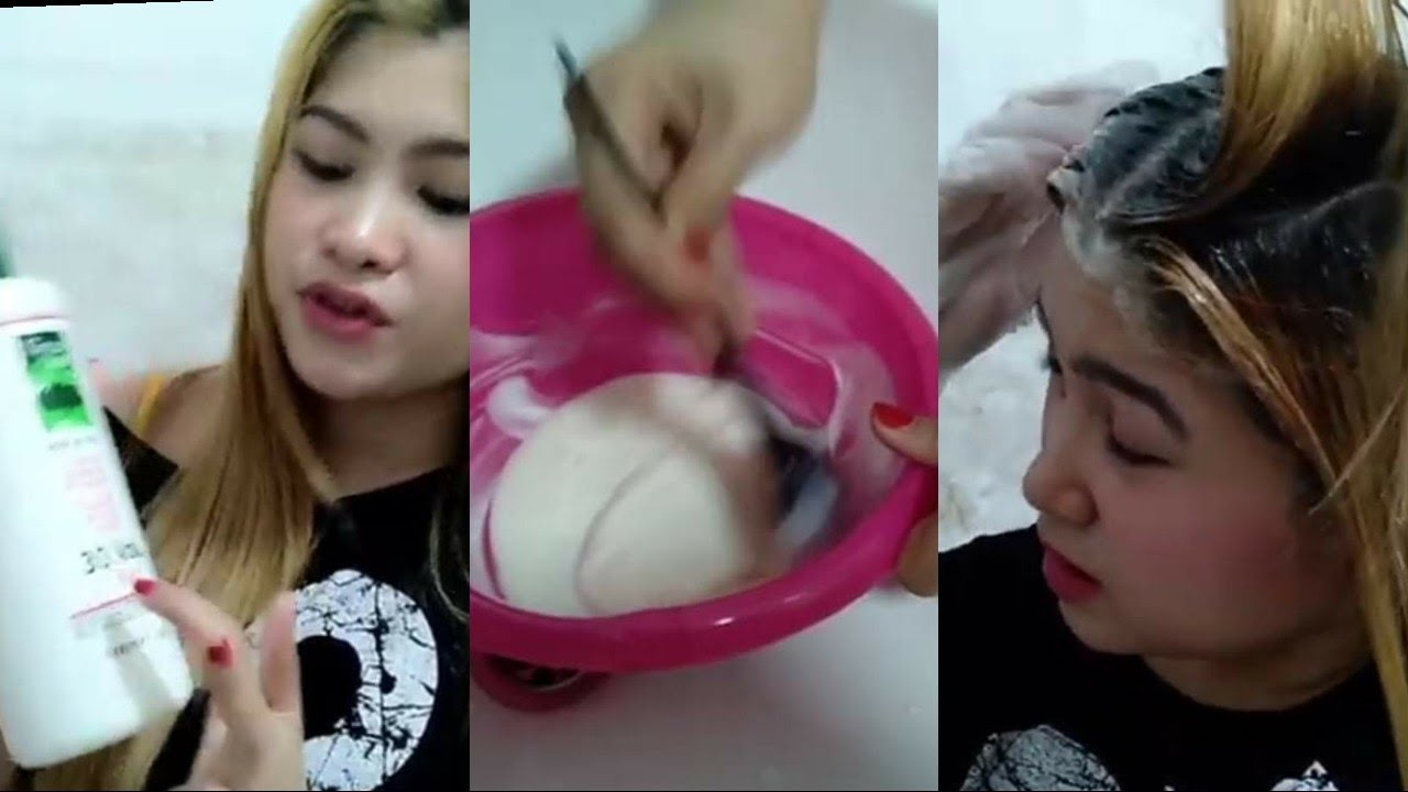 Paanu mag kulay ng buhok|D.I.Y hair coloring|DhomYan - YouTube