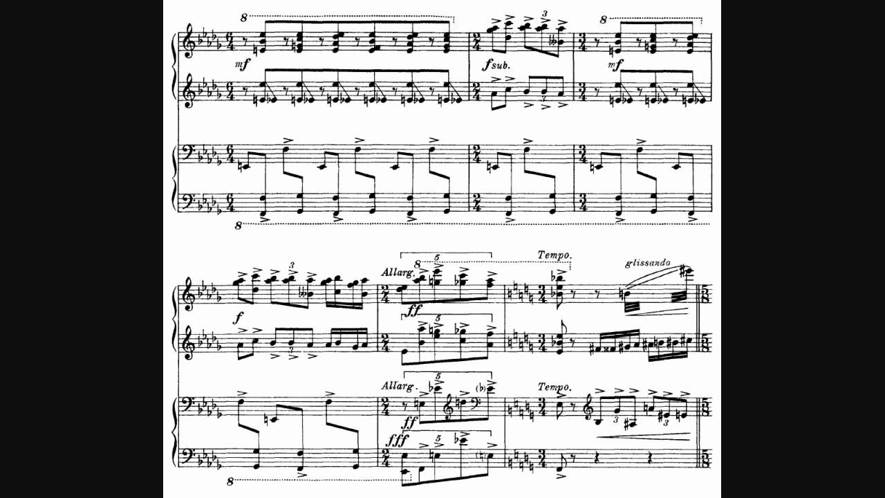 Stravinsky The Rite of Spring Score Part 3 - YouTube