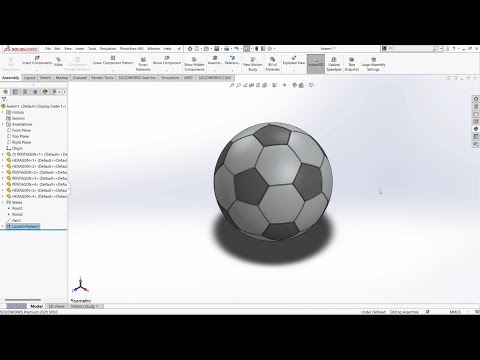 Design of Football using SOLIDWORK | Advanced SOLIDWORKS | Skyy Skill ...