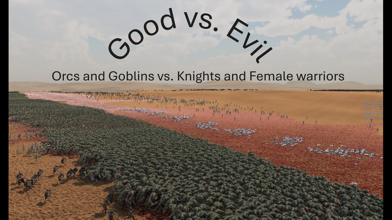 Good vs. Evil Orcs and Goblins vs Knights and Female warriors Like and ...