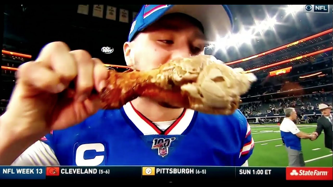 Tre'davious White Eats Josh Allens Turkey Leg | Happy Thanksgiving ...