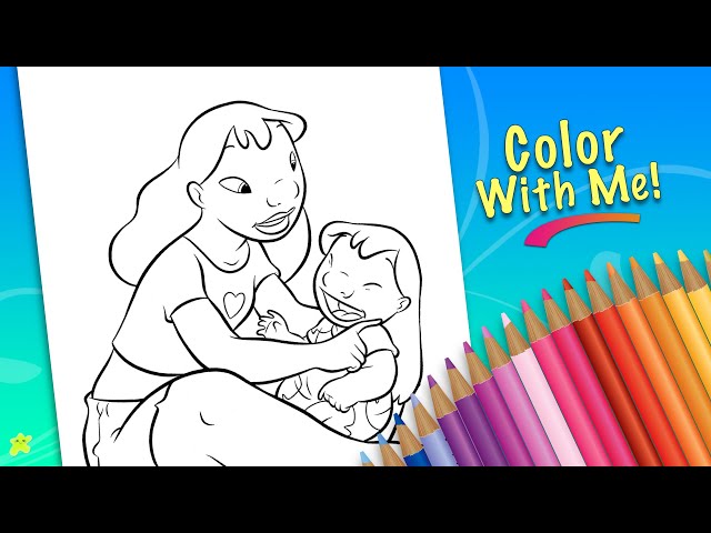 Lilo And Stitch Nani Together Coloring Pages
