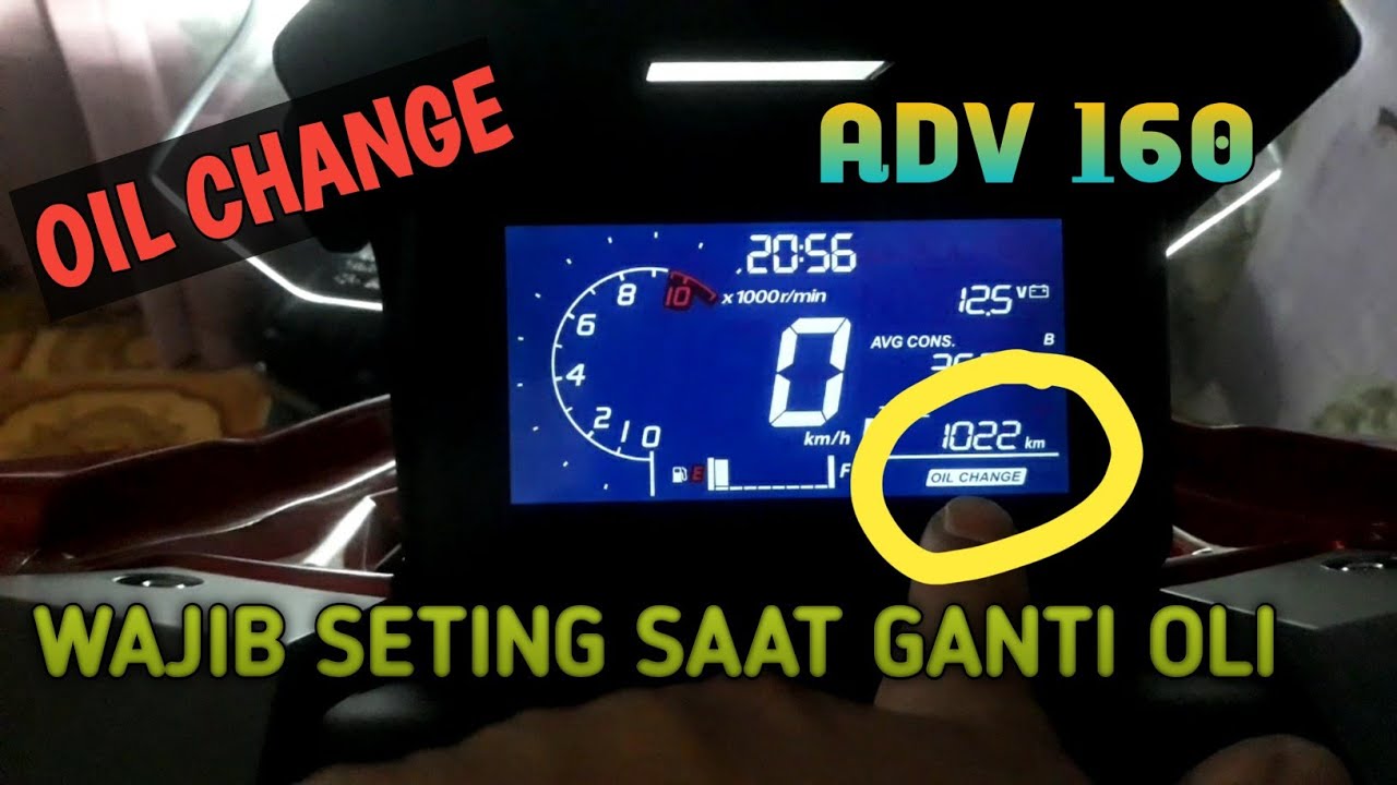 Cara Reset Oil Change Adv 160 | Wajib Reset Setelah Ganti Oli#adv160 #oilchange - YouTube