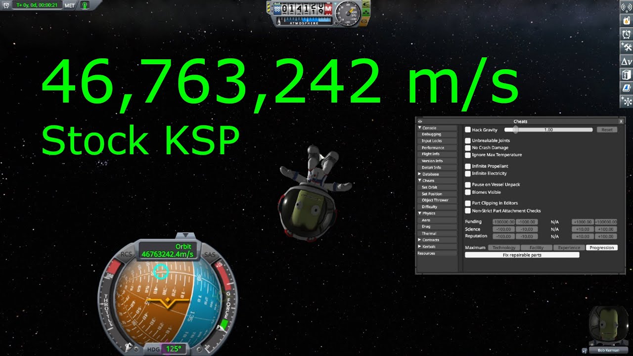 KSP Stock speed record: Getting a kerbal to 15 percent the speed of ...