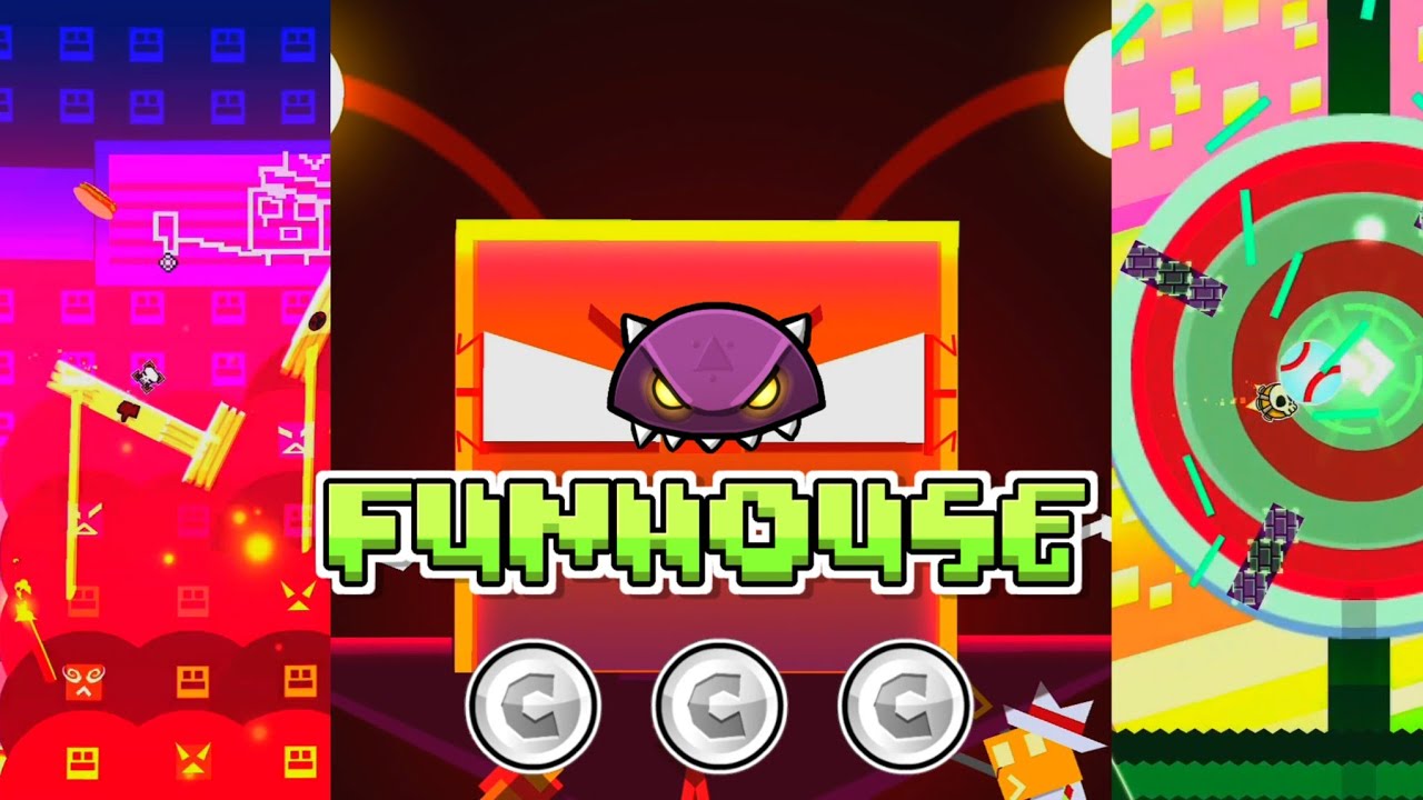 "FUNHOUSE" by rafer [Event Level] [3 Coins] | Geometry Dash - YouTube