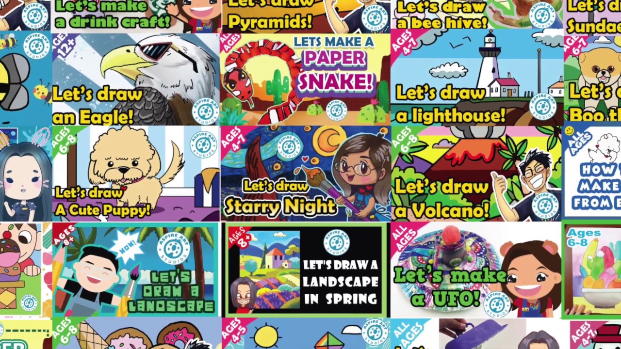 Free Art Tutorial Lessons for Kids! - YouTube