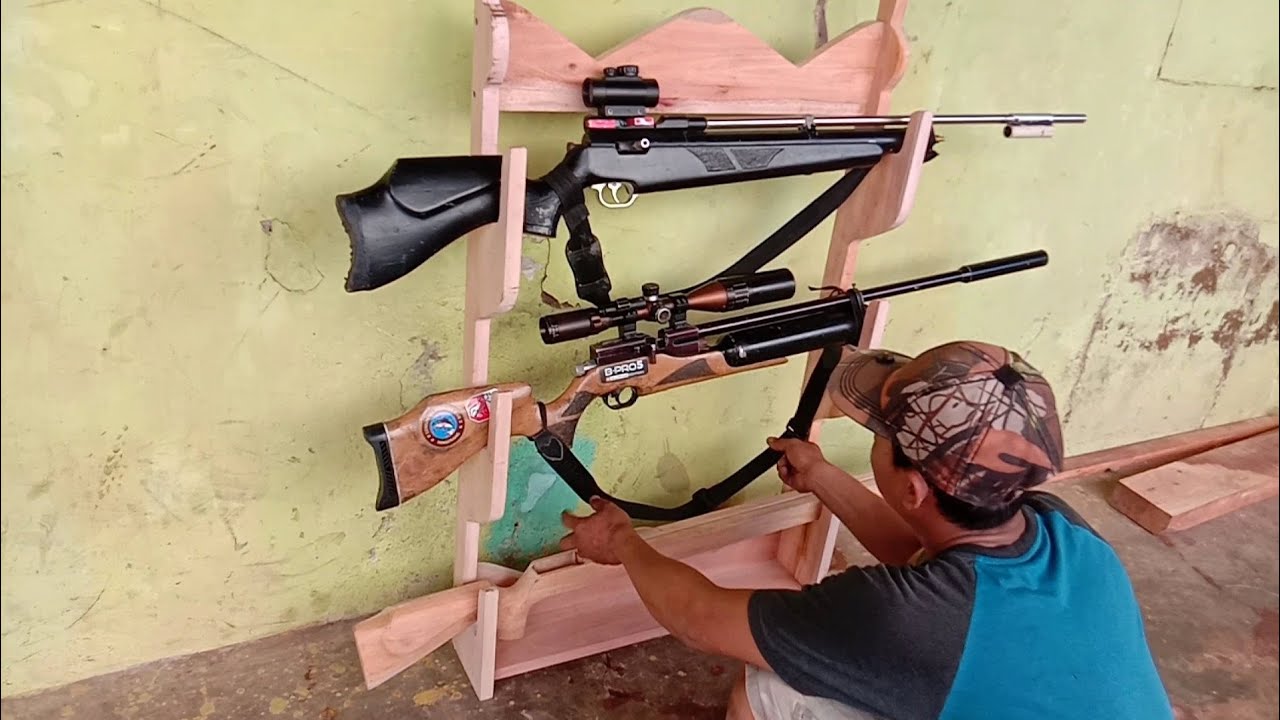 Membuat rak senapan angin sendiri - YouTube