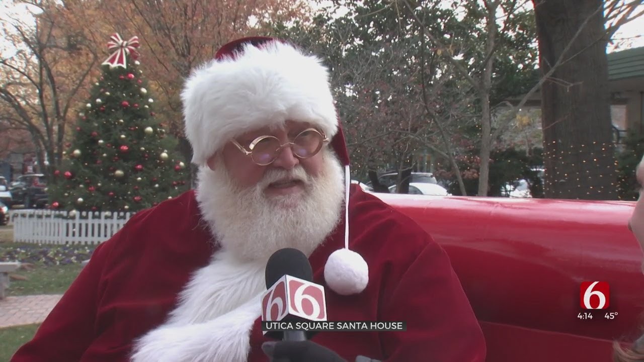 Santa Claus At The Utica Square Santa House - YouTube