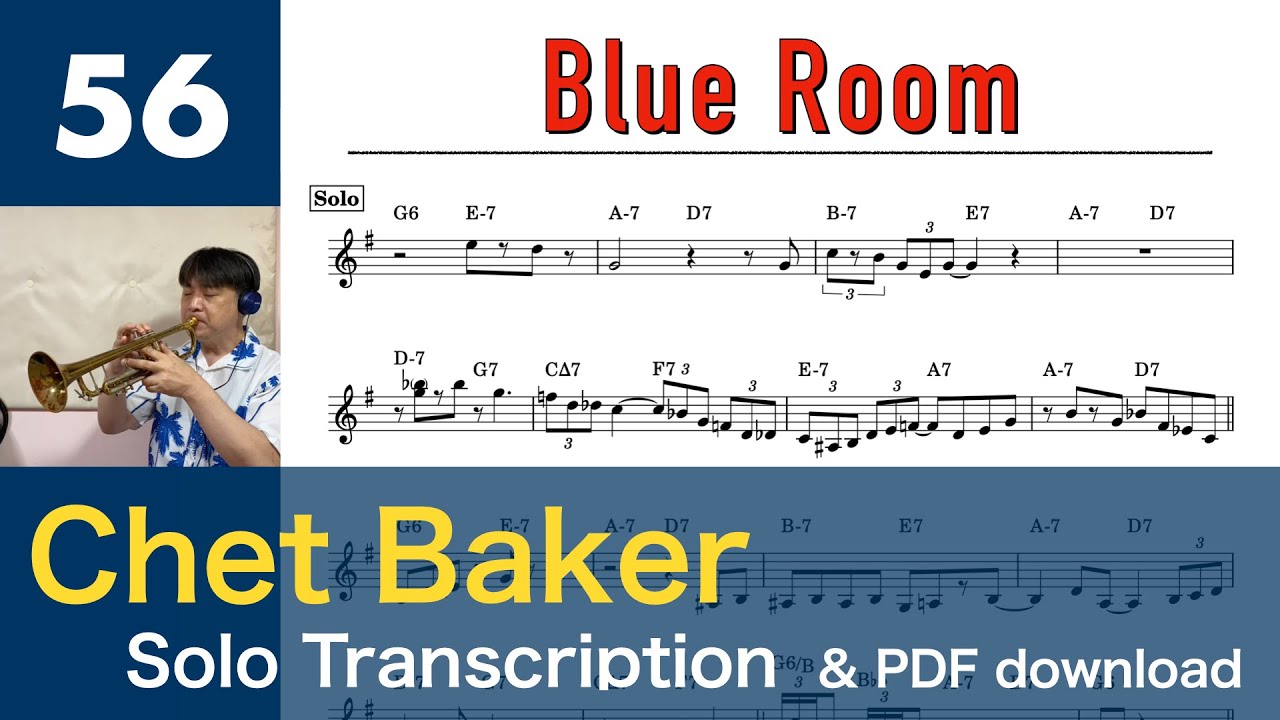 Blue Room [1979] (Chet Baker) Solo Transcription #56 - YouTube