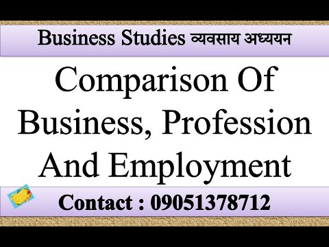 Difference between business profession and employment | Business ...