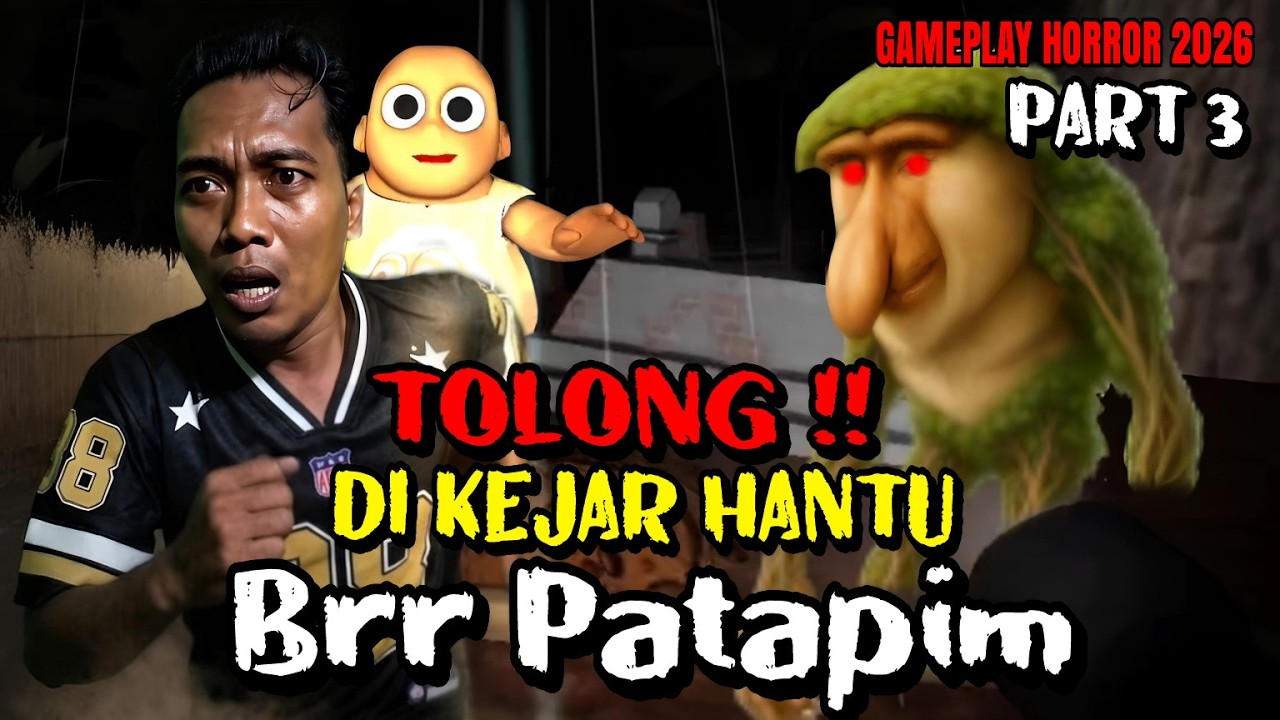 TOLONG!! GAK BISA KABUR 😱 Dikejar Hantu Brrr Patapim - Hantu Tung Tung ...