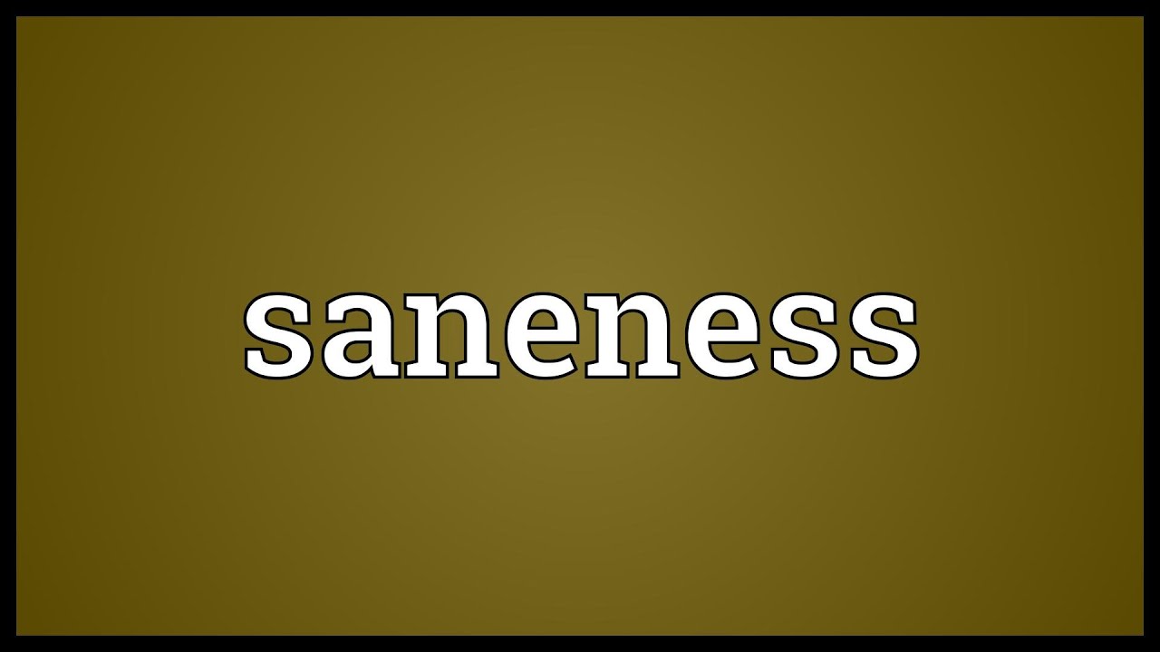 Saneness Meaning - YouTube