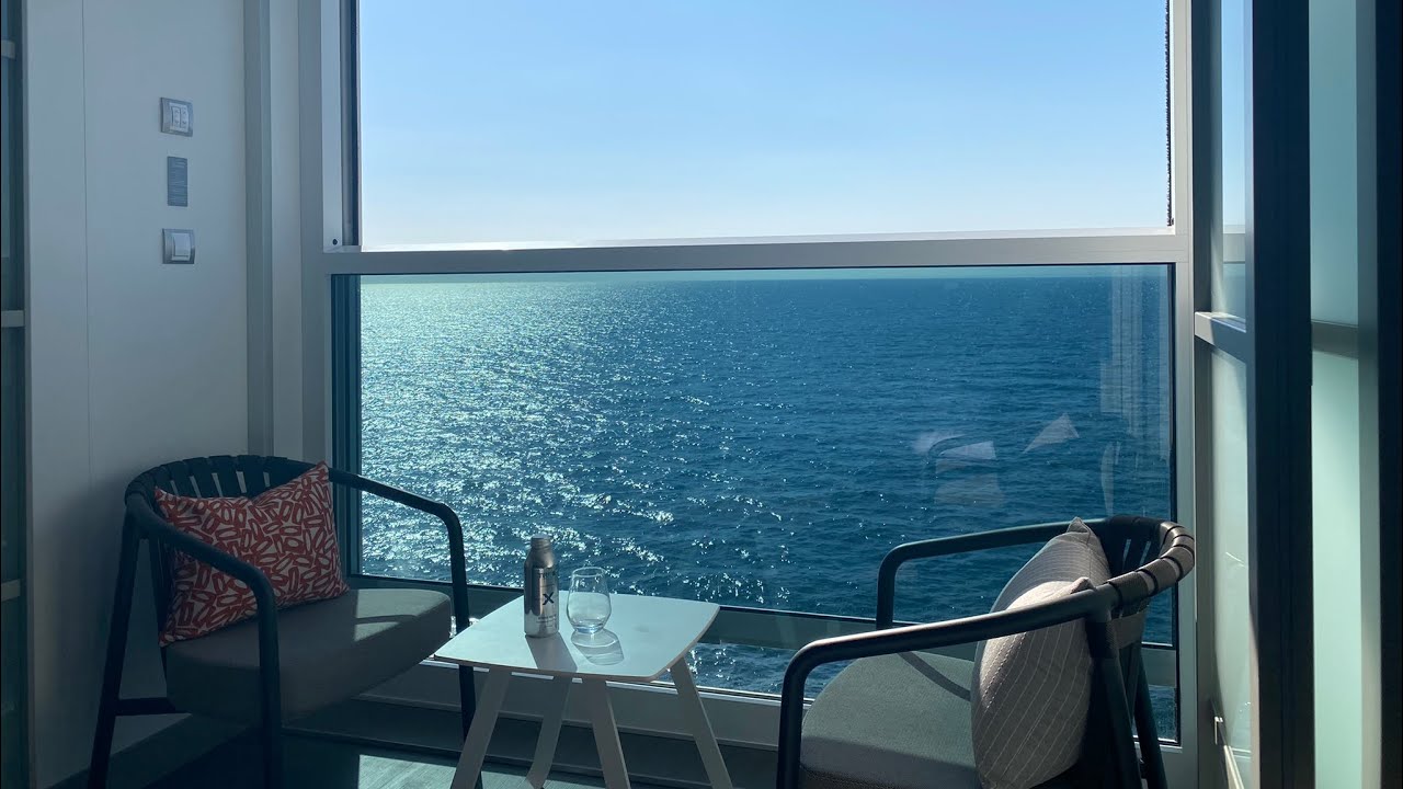 Walk through an Aqua Class Veranda stateroom on Celebrity Beyond - YouTube