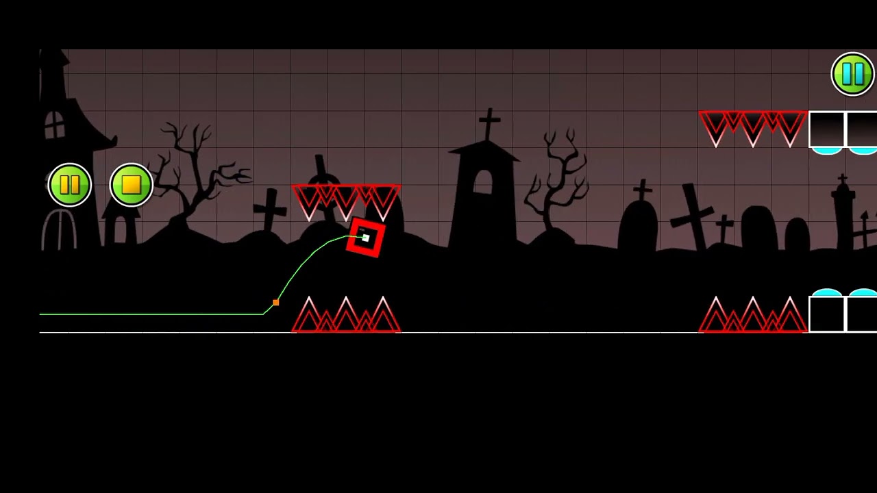 playing geometry dash random level - YouTube