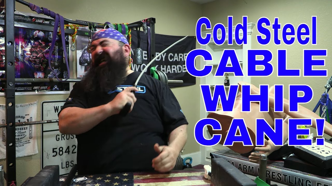 Cold Steel Brings The Pain! The Cable Whip Cane Test - YouTube