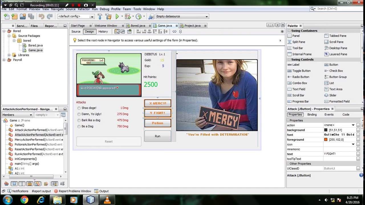 Netbeans Making Simple Game Youtube