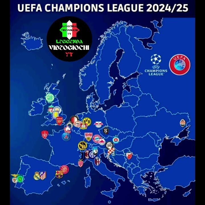 UEFA Champions League 2024/25 Map #championsleague2025 #uefa #map # ...