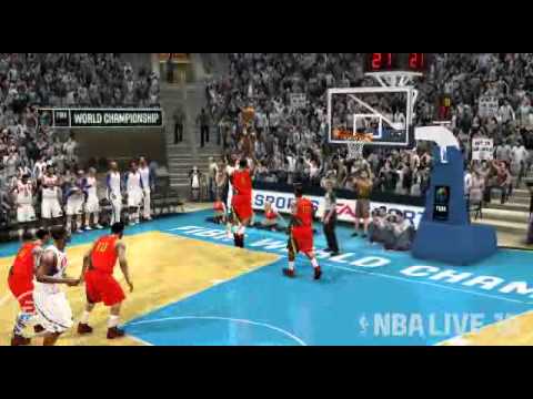 NBA LIVE 10 LeBron James sinks the trickshot - YouTube