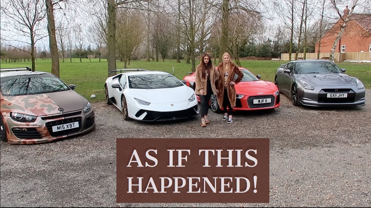 Girls Car Reaction Video || Spending The Day With Supercars Drag Racing ...