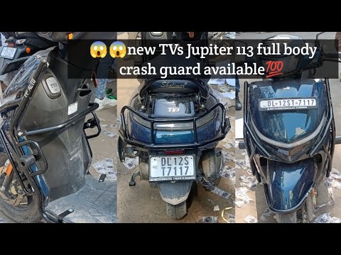 😱 new TVS Jupiter113 full body crash guard install and all india ...