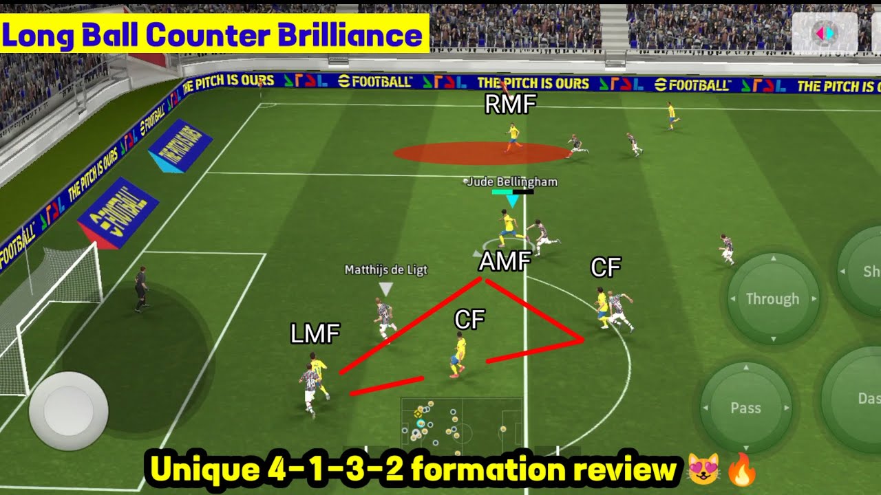 I Tried The Unique 4-1-3-2 Formation Strategy in long ball counter and it worked really well 😻🔥 ...