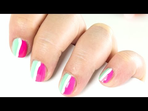 Üçlü Şerit Deseni - Yeni Başlayanlar İçin Tırnak Boyama