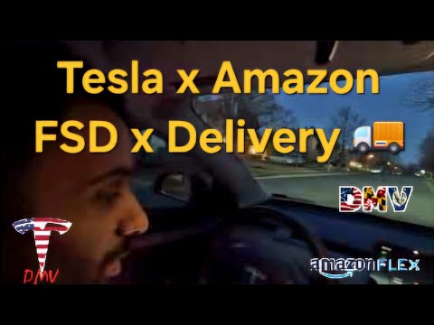 Watch an experiment with Amazon Flex X Tesla FSD self driving ...