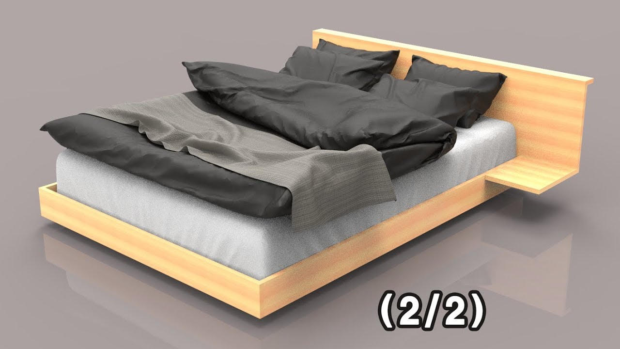 편백나무(히노끼) 퀸사이즈 침대 디자인하기(2/2) - 13 _ plan a queen size hinoki bed with ...