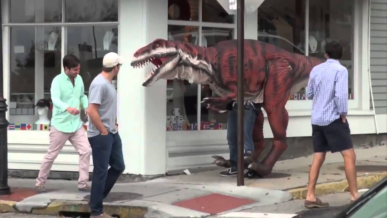 Funny Dinosaur Prank - My Pranks tv - YouTube