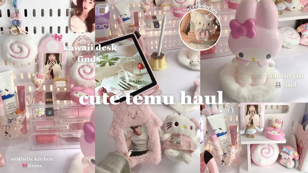 ⋆˚꩜｡cute TEMU HAUL + my fav finds🍥🐰, kawaii desk finds, cute stationery ...