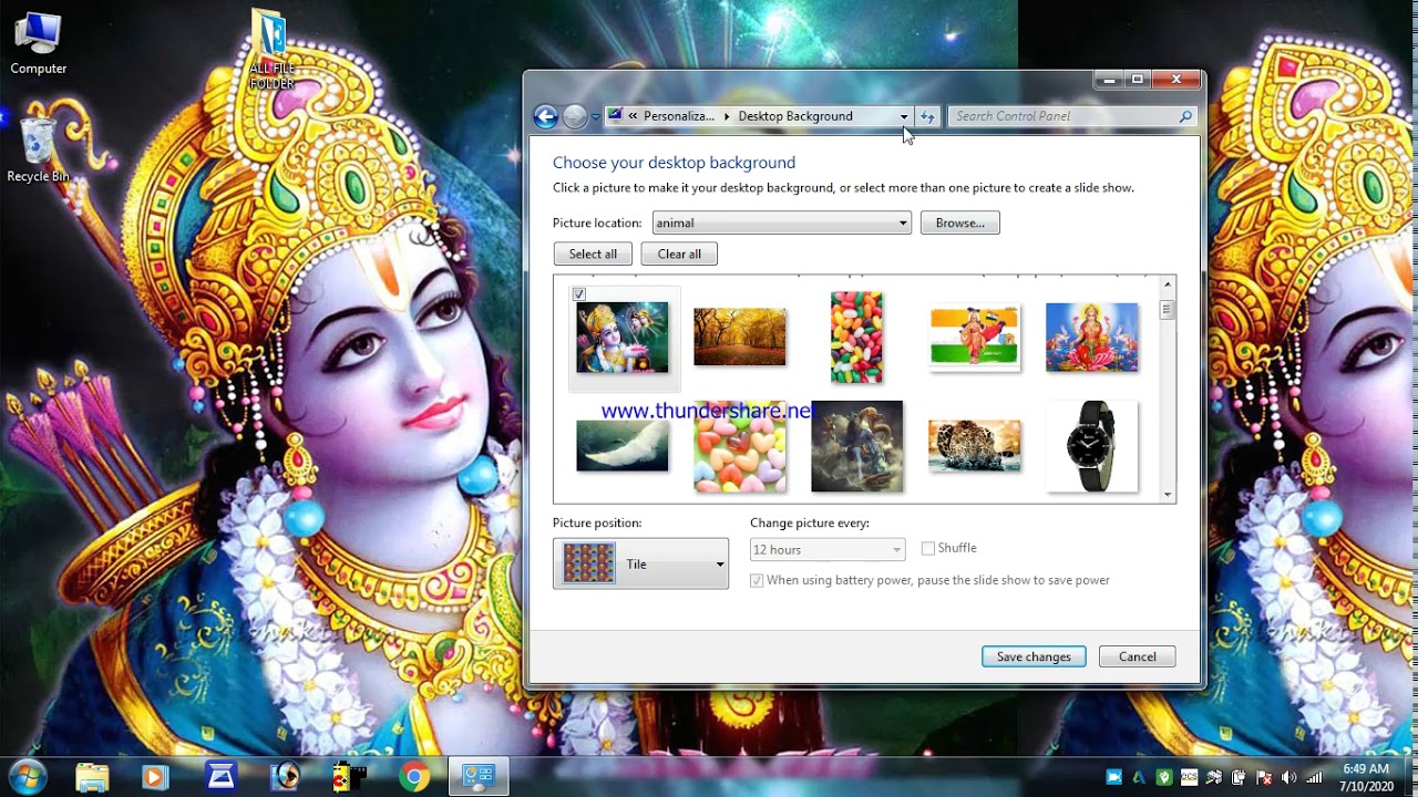 COMPUTER ME DESKTOP BACKGROUND AUR SCREEN SEVER कैसे सेट करते है - YouTube