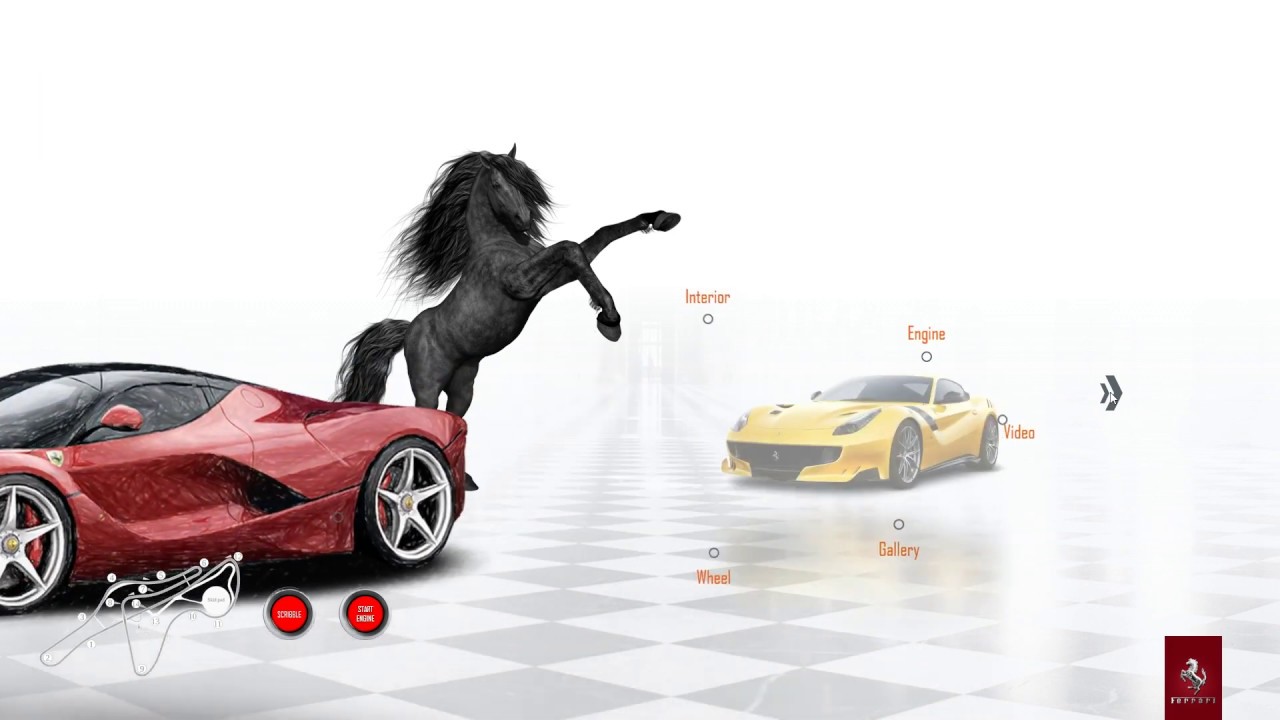 Ferrari Interactive Touchscreen Presentation by INSCALE - YouTube