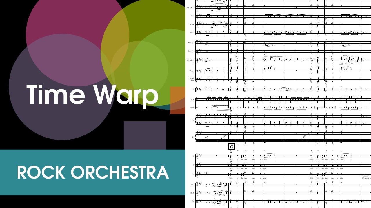 Time Warp for Rock Orchestra Score Video - YouTube