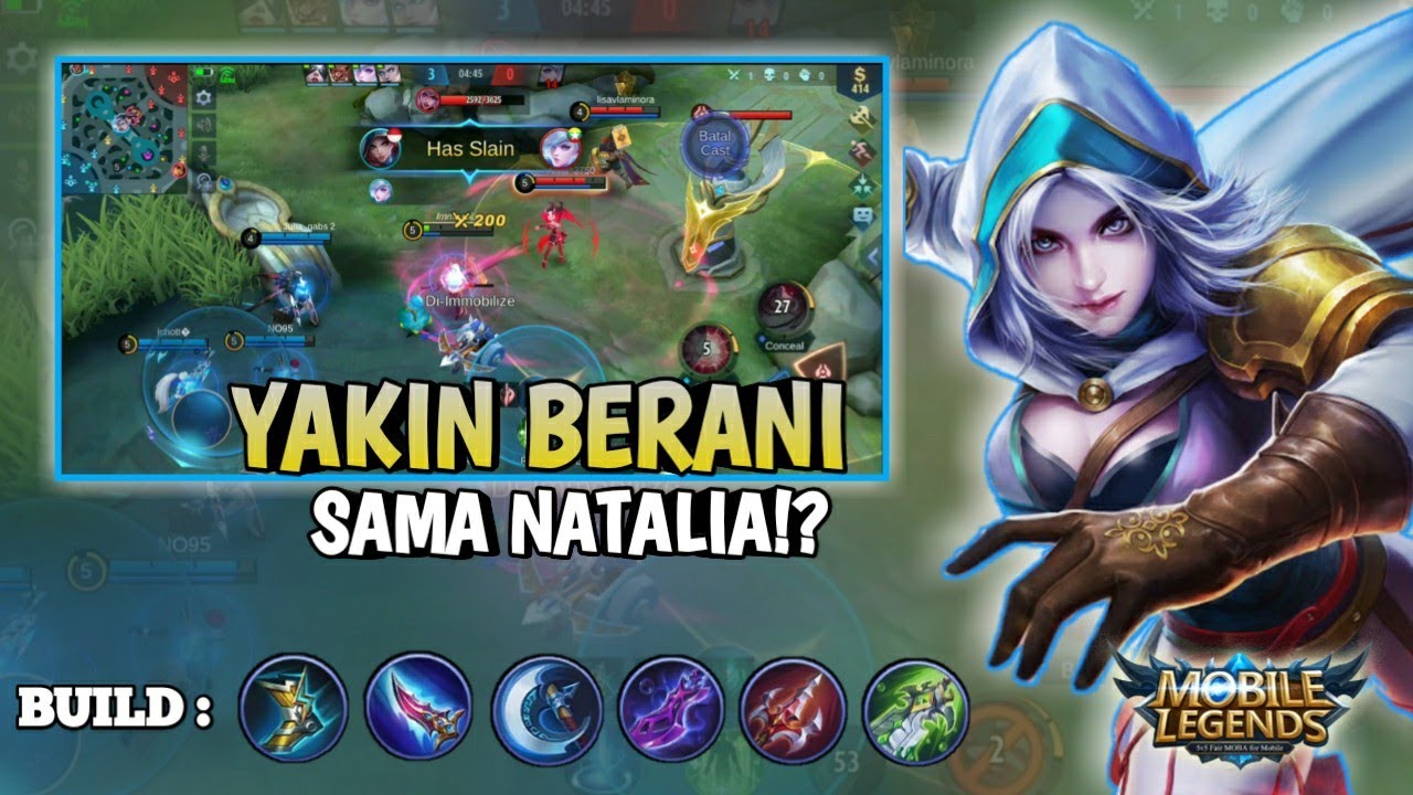GAMEPLAY : NATALIA SKILL COMBO | MOBILE LEGENDS BANG BANG - YouTube