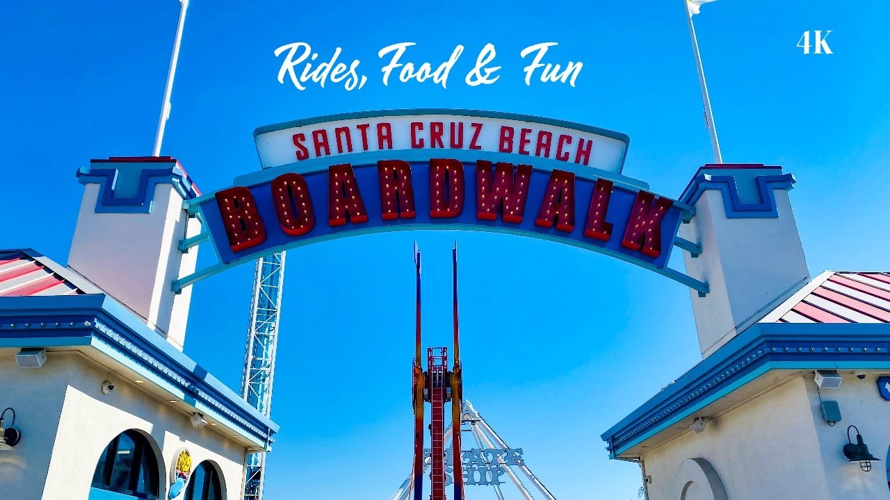 Santa Cruz Beach Boardwalk Walkthrough | Classic Rides, Tasty Food ...