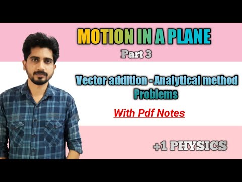 Motion in a plane in class 11 | Part 3 | Vector addition- Analytical ...