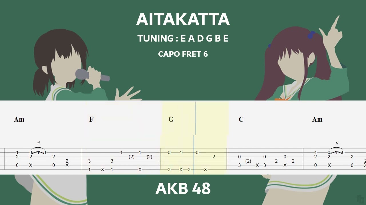 Aitakatta - AKB 48 Guitar Tab - YouTube