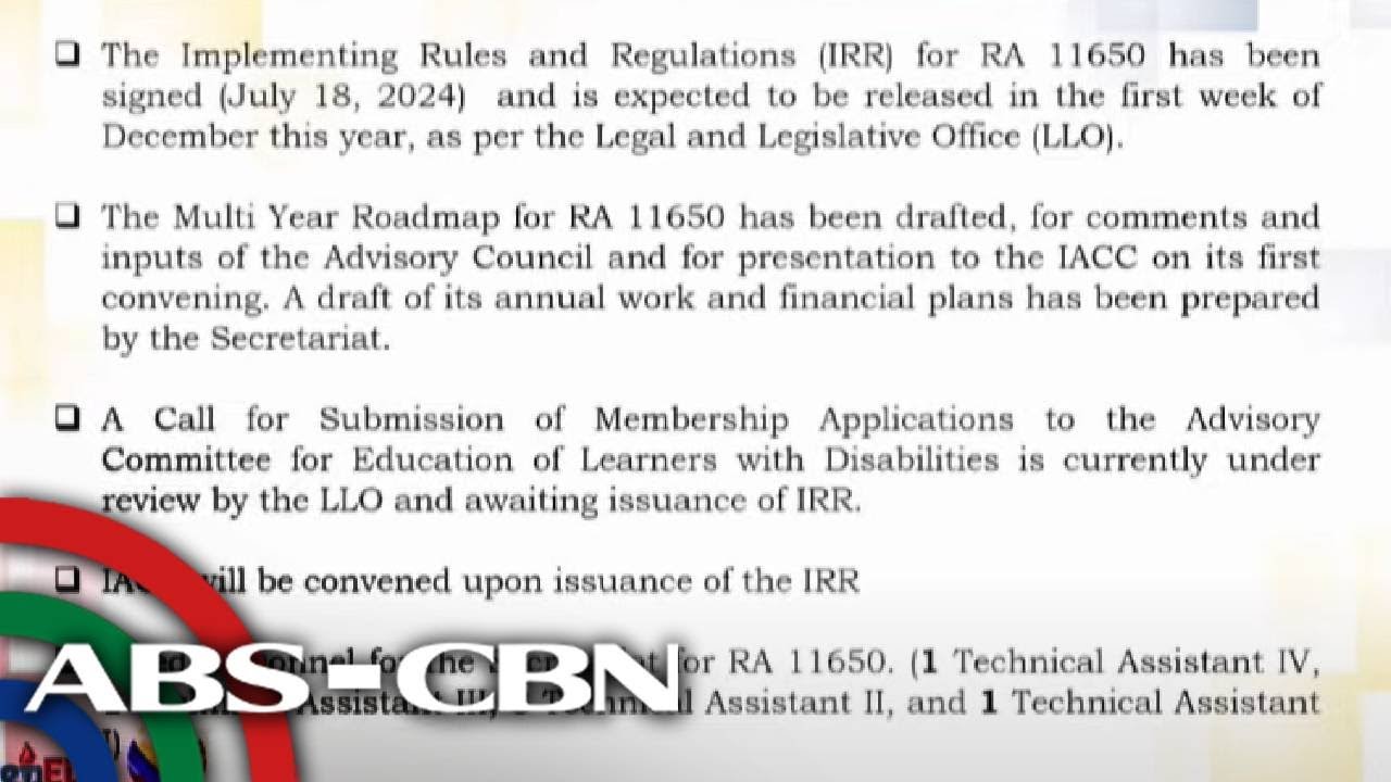 LIVE: Senate holds hearing on the status of the implementation of R.A ...