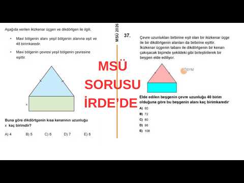MSÜ 2026 SORUSU İRDE YAYINLARINDAKİ SORUYLA NEREDEYSE AYNI....