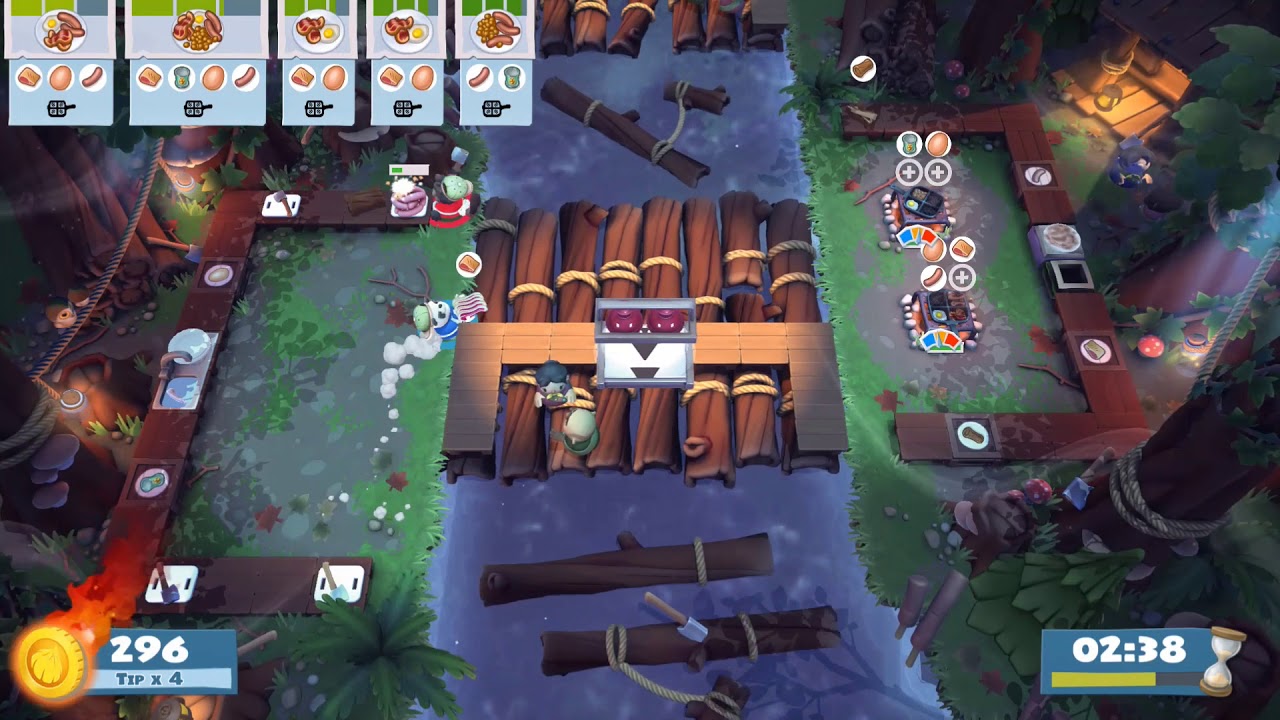 Overcooked 2 - Campfire Cook Off 2-4 - 2 Players - Score: 1156 - YouTube