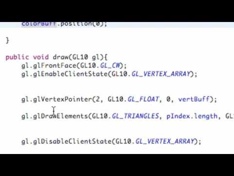 Android Application Development 183 OpenGL Vertex Color Buffer - YouTube