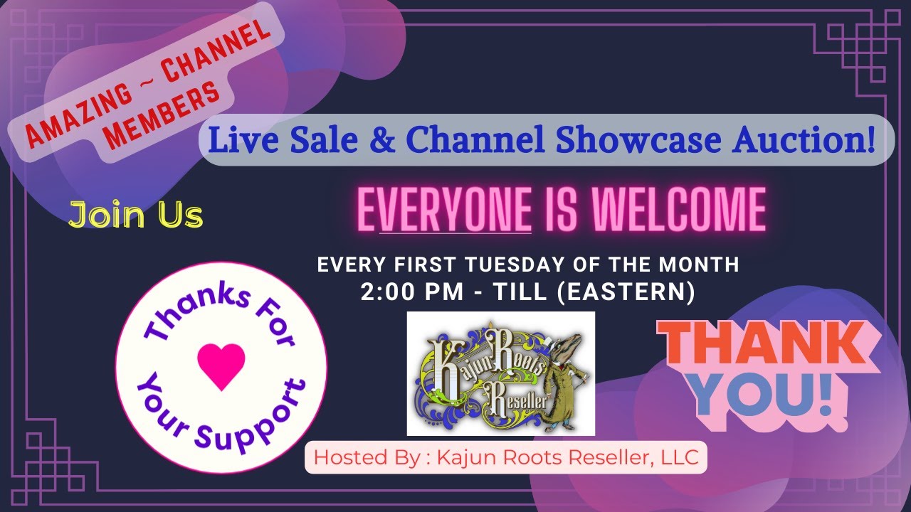 Live Sale & Channel Showcase Auction! ~ Oct 3, 2023 ~ #Members, # ...