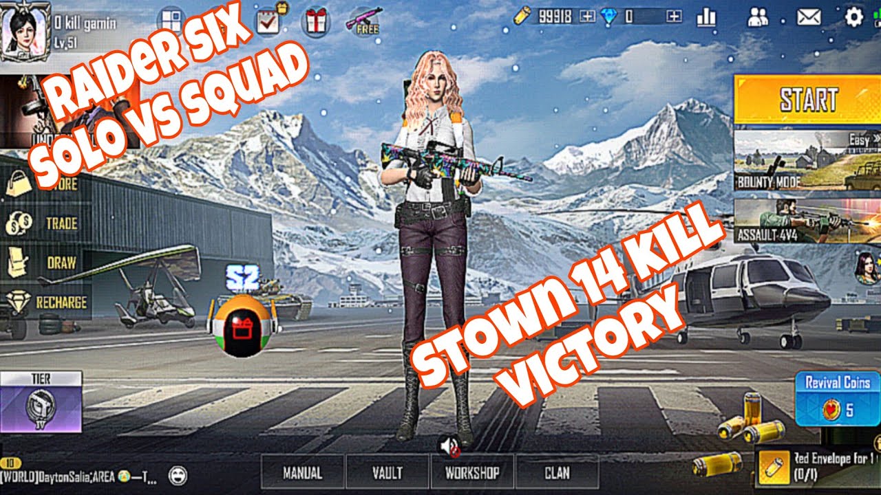 pubg copy solo vs squad rus gameplay video.raider six stown 14 kill gameplay. - YouTube